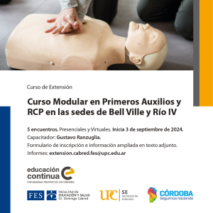 Curso Modular en Primeros Auxilios y RCP en la sede de Bell Ville y en ...